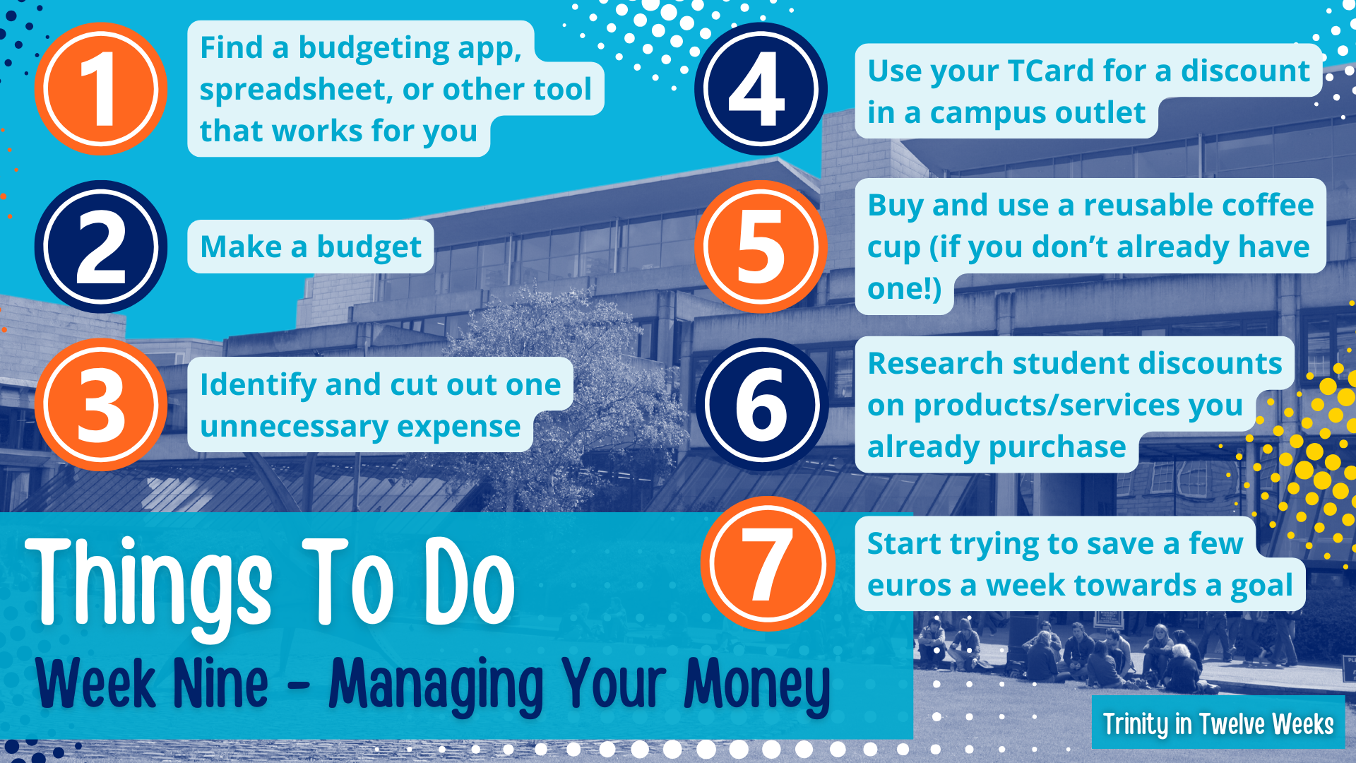 Trinity In Twelve Weeks - Current Students - Trinity College Dublin