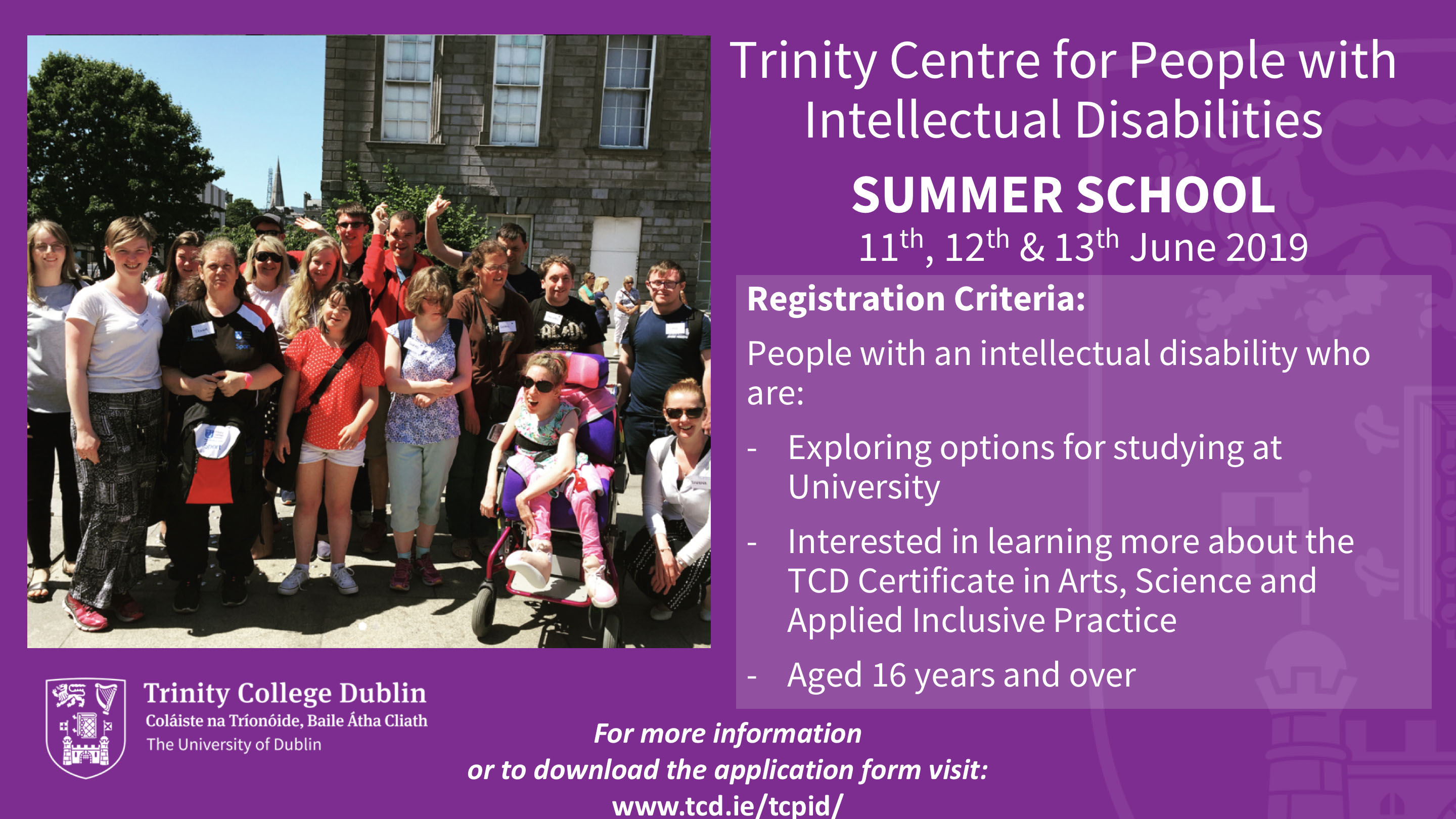TCPID Summer Schools - TCPID - Trinity College Dublin